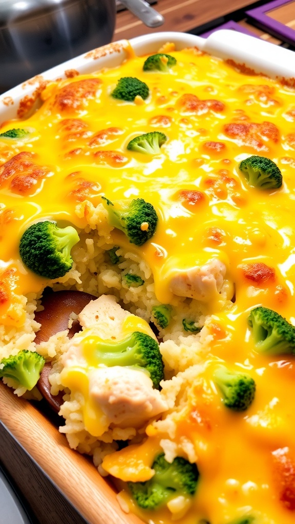 Cheesy Chicken Broccoli Rice Casserole Recipe